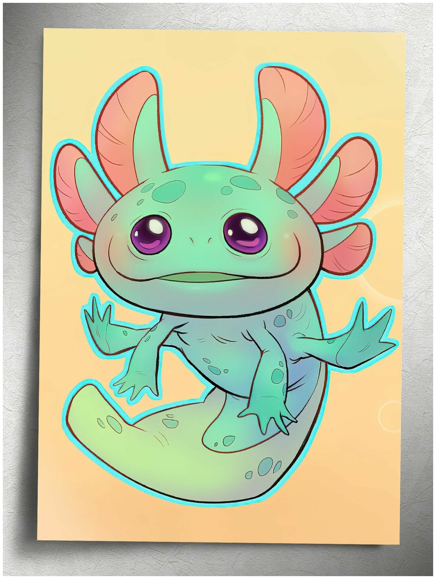 Постер Аксолотль, на А3