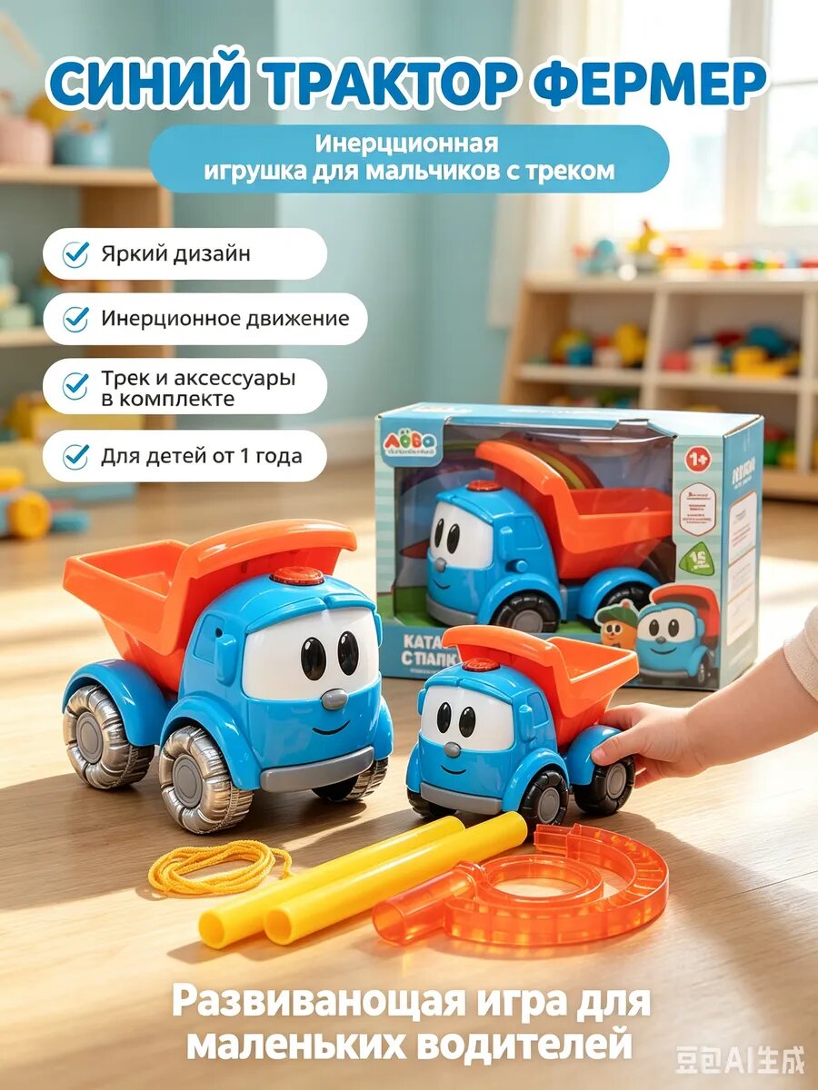 Музыкальная каталка-грузовик Лёва