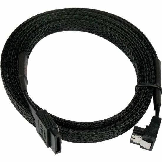 Кабель интерфейсный SATA Cablexpert , Sata3 7pin/7pin, 100см, оплетка, черный, пакет