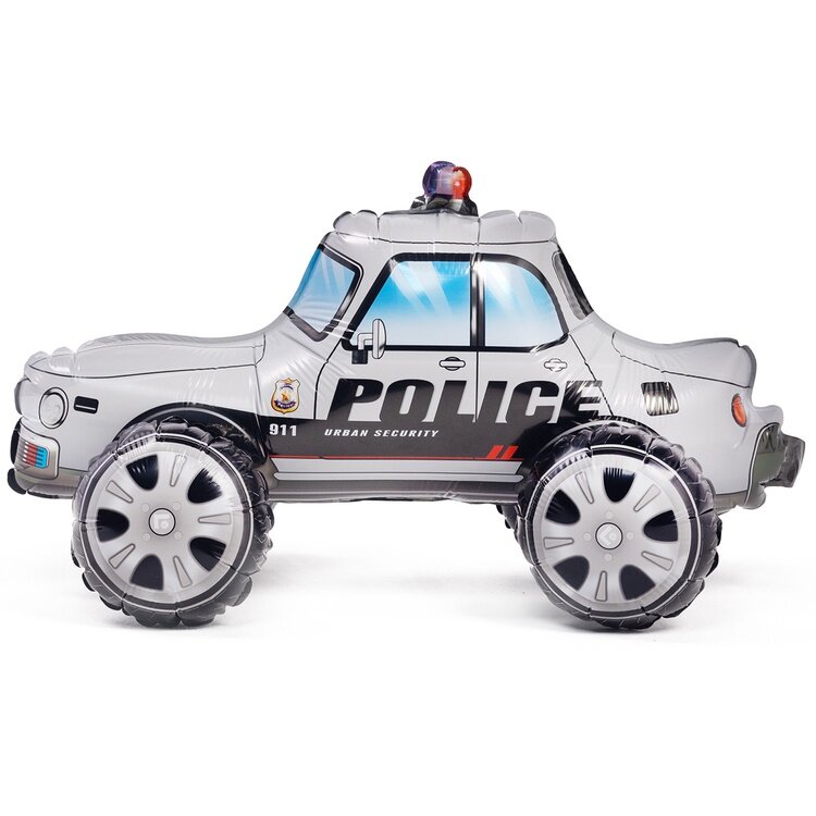 Шар фольгированный AIR Машина Полиция серая