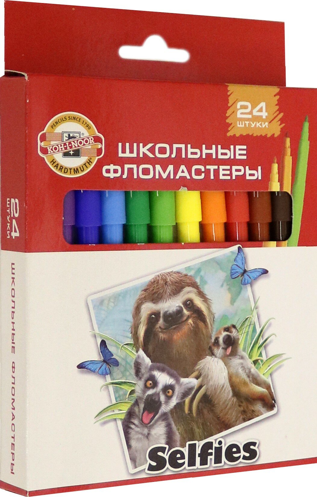 Фломастеры Selfies, 24 цвета, смываемые