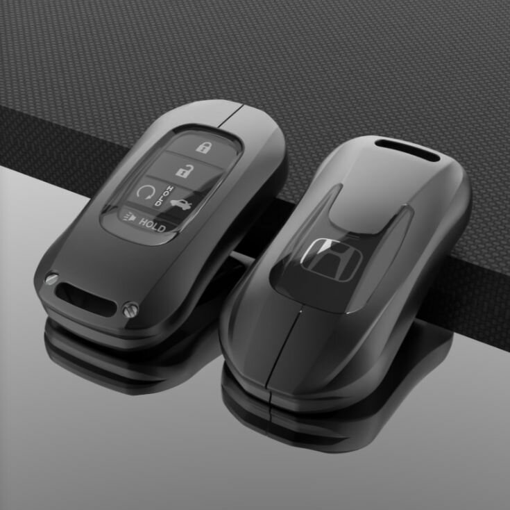 Чехол для автомобильного брелка, DAENERO, HONDA, металл, черный