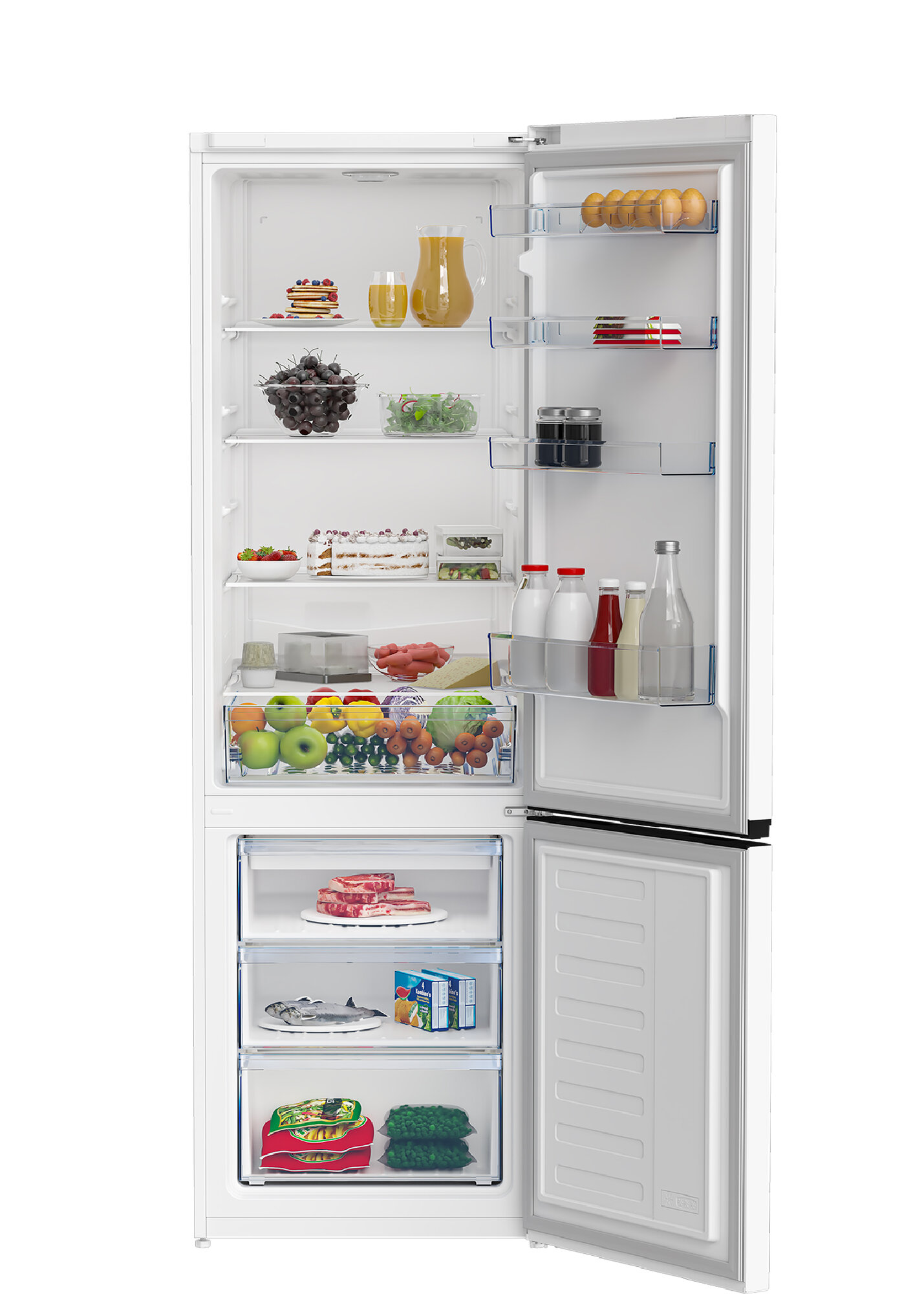 Холодильник Beko B1RCSK402W, двухкамерный, No Frost, белый, 403 л, 3 ящика в морозилке