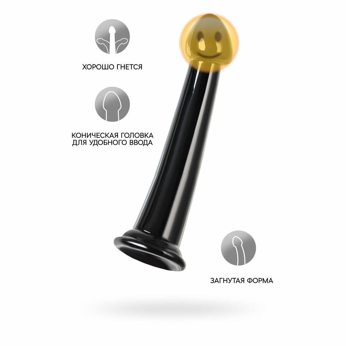 Нереалистичный фаллоимитатор Jelly Dildo M Toyfa Basic, TPE, черный, 18 см