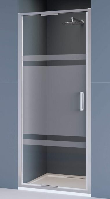 Дверь для душа RGW SV-05 распашная, 100см, профиль хром, стекло: полоска матовая 8мм