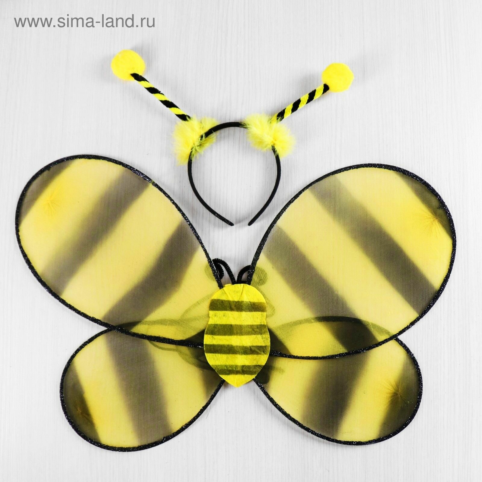 Карнавальный набор Пчёлка, 2 предмета: ободок, крылья
