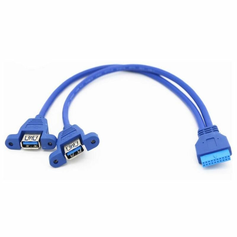 USB 3.0 (x2) - 20pin кабель внутренний встраиваемый 30 см раздельные гнёзда