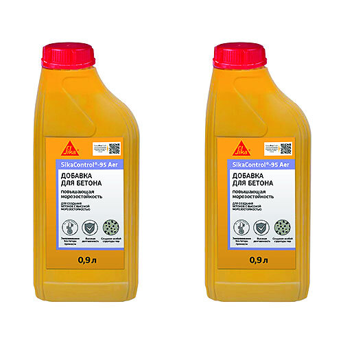 Добавка для создания бетонов с высокой морозостойкостью Sika SikaControl -95 Aer 0,9 л (2 шт.)