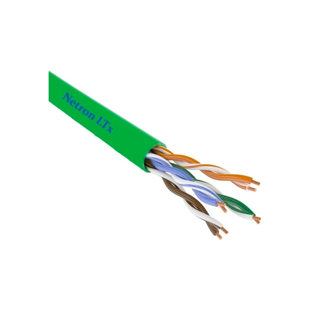 Кабель U/UTP Cat 5e PVCLS нг(А)-LSLTx 4x2x0.52 мм Netron 32514, 0,52 мм