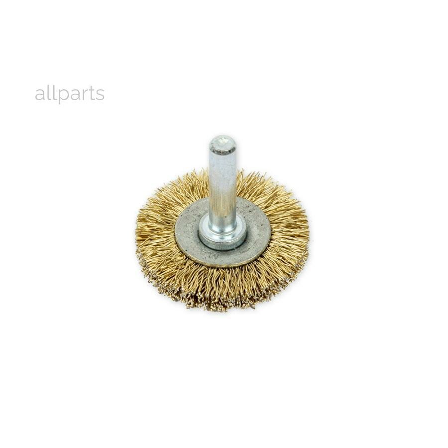 ARNEZI R8041040 щетка для дрели! плоская 40 мм, со шпилькой, латунированная проволока\