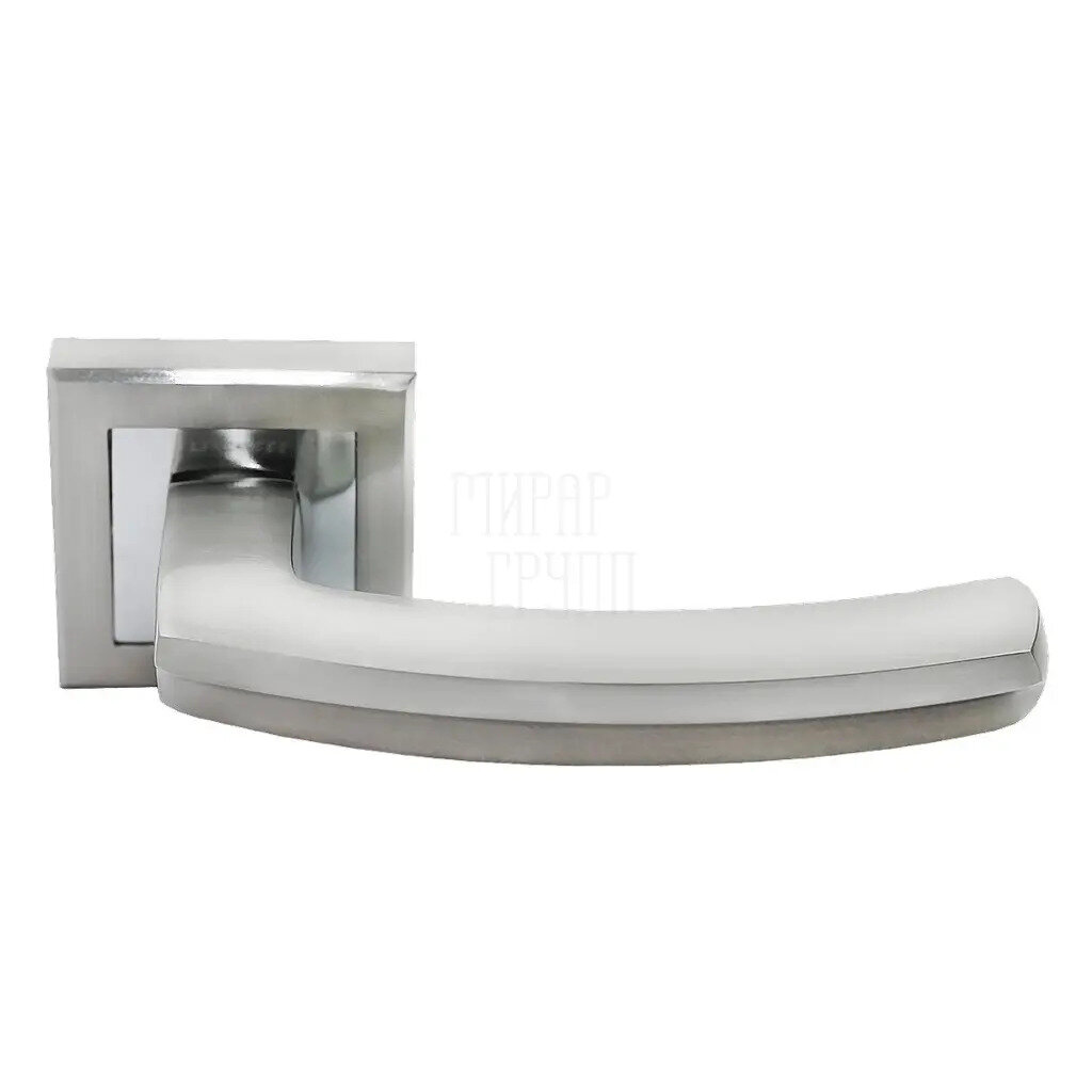 Дверная ручка на квадратной розетке RUCETTI RAP 11-S полированный никель