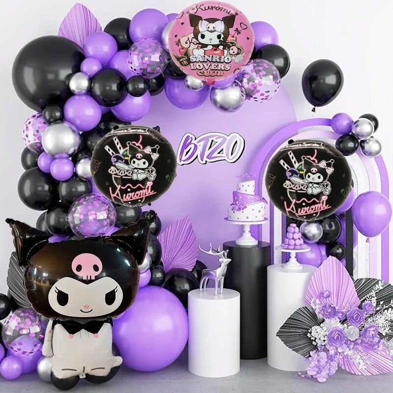 Набор ярких воздушных шаров Куроми 113 штук для детского праздника и дня рождения