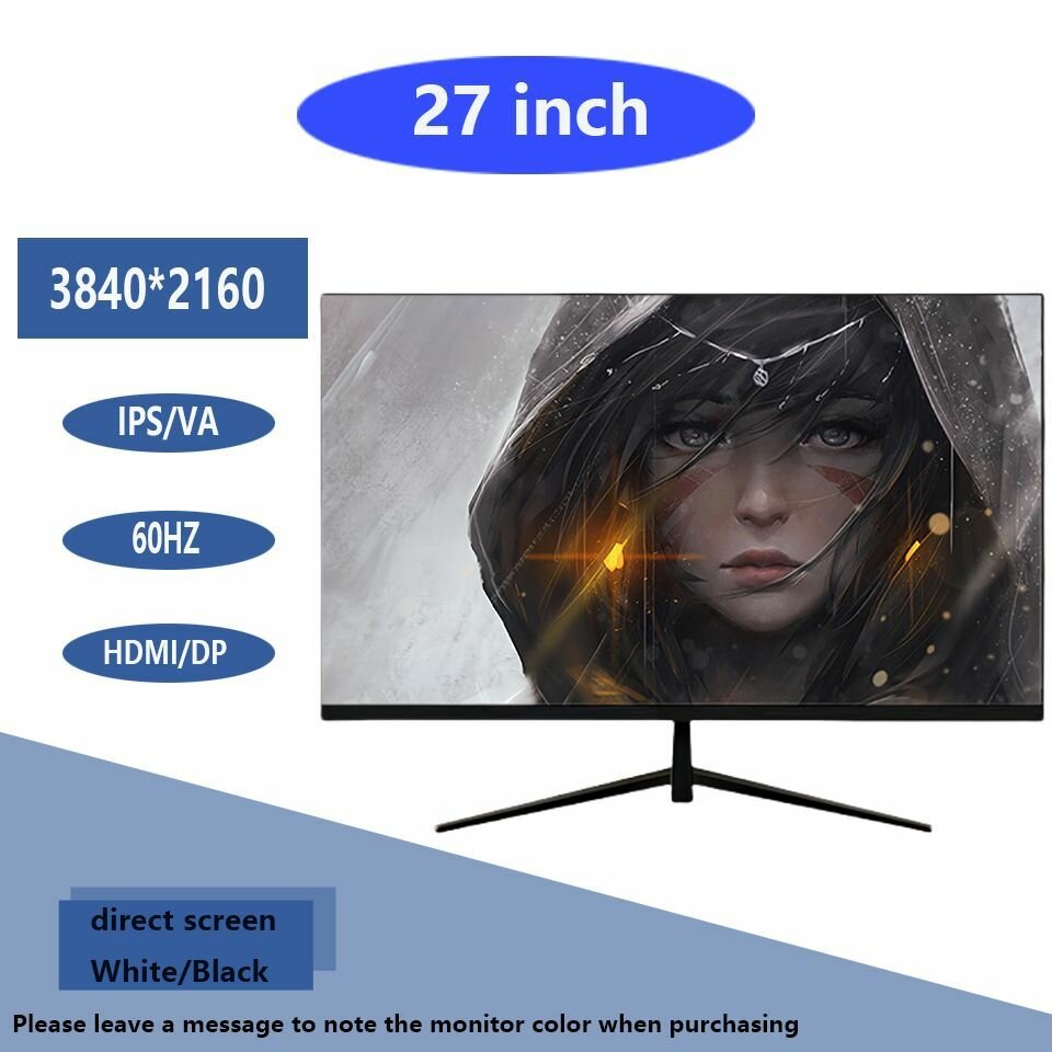 27" 4K Ultra HD монитор CrystalStorm 60 Гц, IPS, для работы и развлечений.