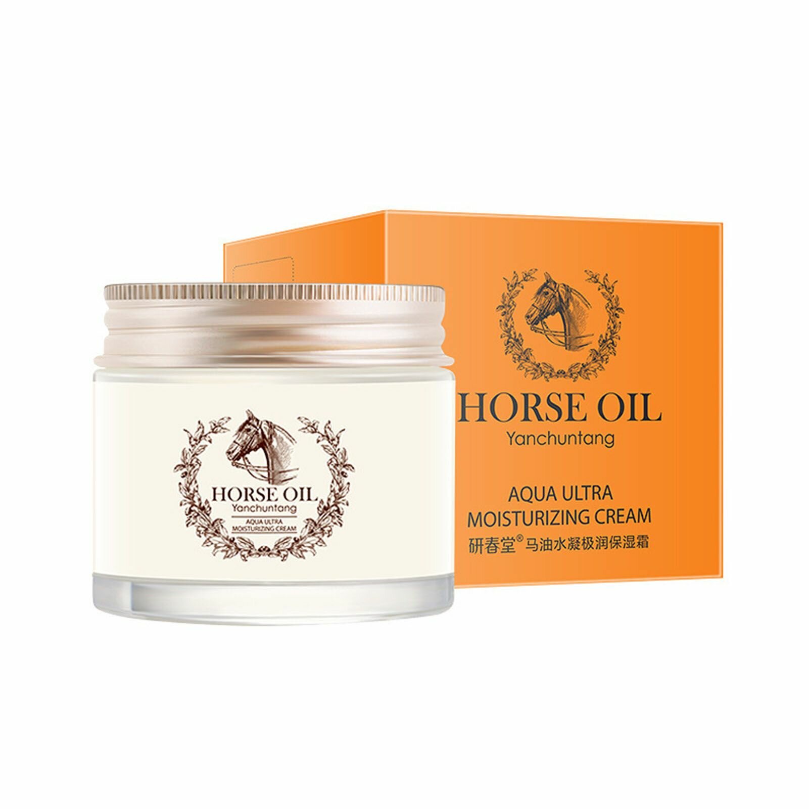 Horse Oil Cream Корейский восстанавливающий крем, увлажняющий крем для лица и шеи с лошадиным жиром