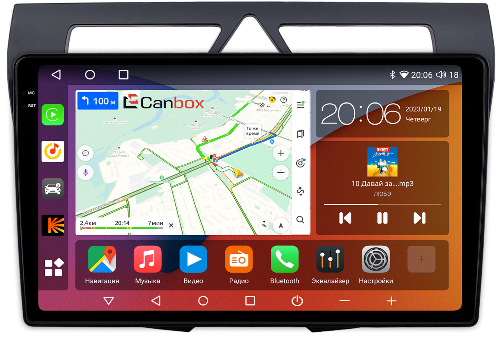 Штатная магнитола Kia Picanto 2007-2011 Canbox EVO 2K 5814-9-2139 на Android 14 (4G-SIM, 4/64, DSP, QLed, AI, 360)
