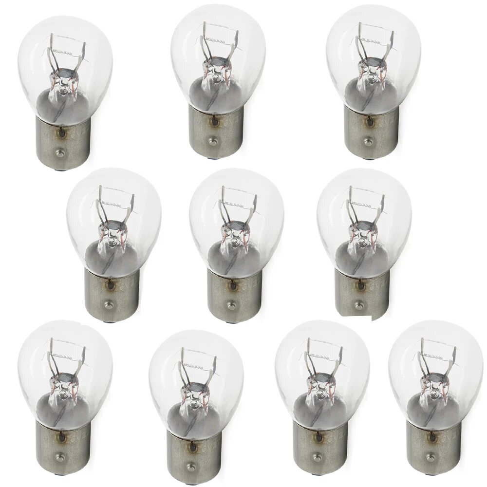 6 В 21/5 Вт стоп-сигнал задний фонарь теплый белый галогенная лампа с двойной нитью для мотоцикла 122-84514-00 122-84514-30 10PCS