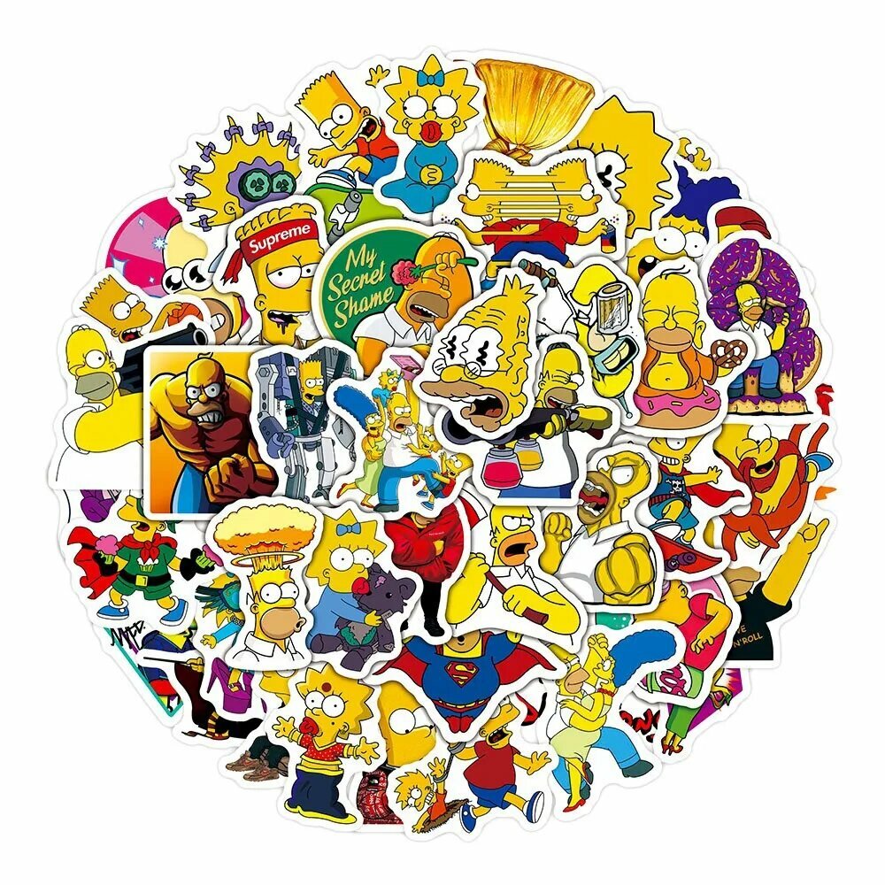 Наклейки Симпсоны Disney, 50PCS