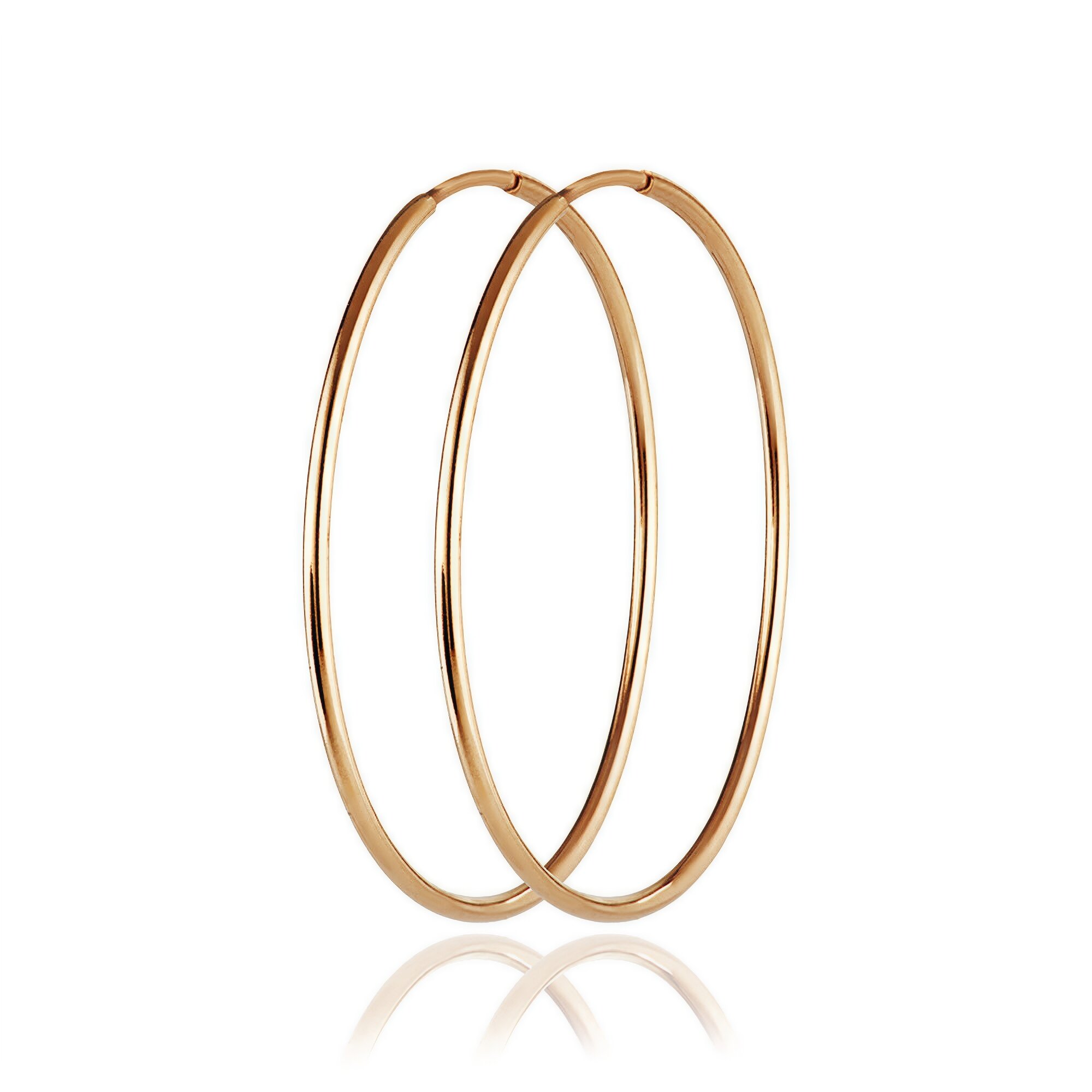 Серьги конго, красное золото, 585 проба