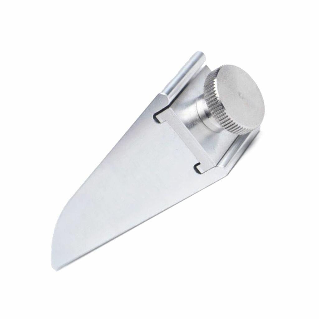 Держатель для шлифования кожаной кромки наждачной бумагой из бука с клинообразным зажимом для наждачной бумаги