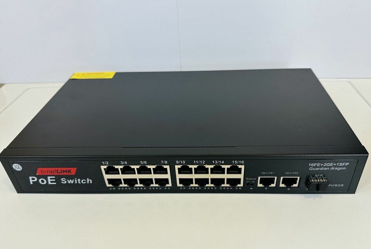 Коммутатор POE RU-1621GA (16Poe 100mb+2Uplink 1000mb+ 1SFP 1000mb)