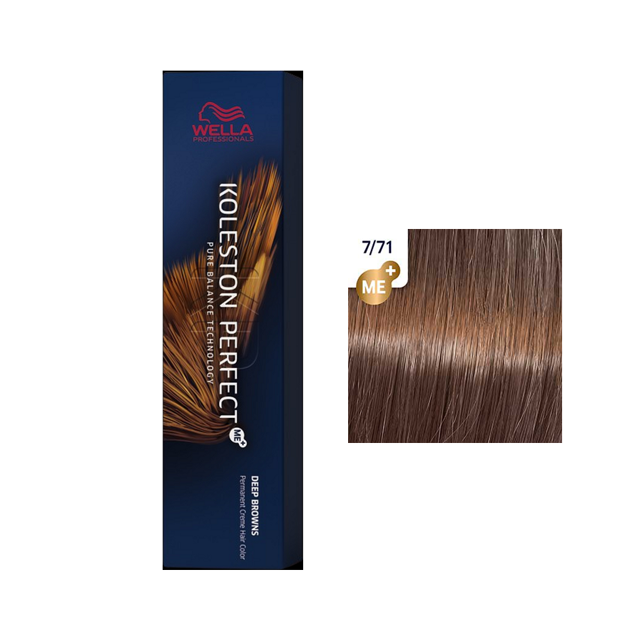 Wella Koleston Perfect ME+ 7/71 - Стойкая краска янтарная куница 60 мл