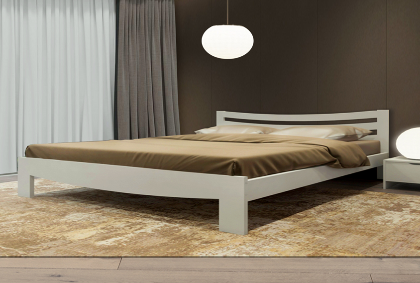 Тахта "Корса" из массива сосны 180x200 см, Белая эмаль