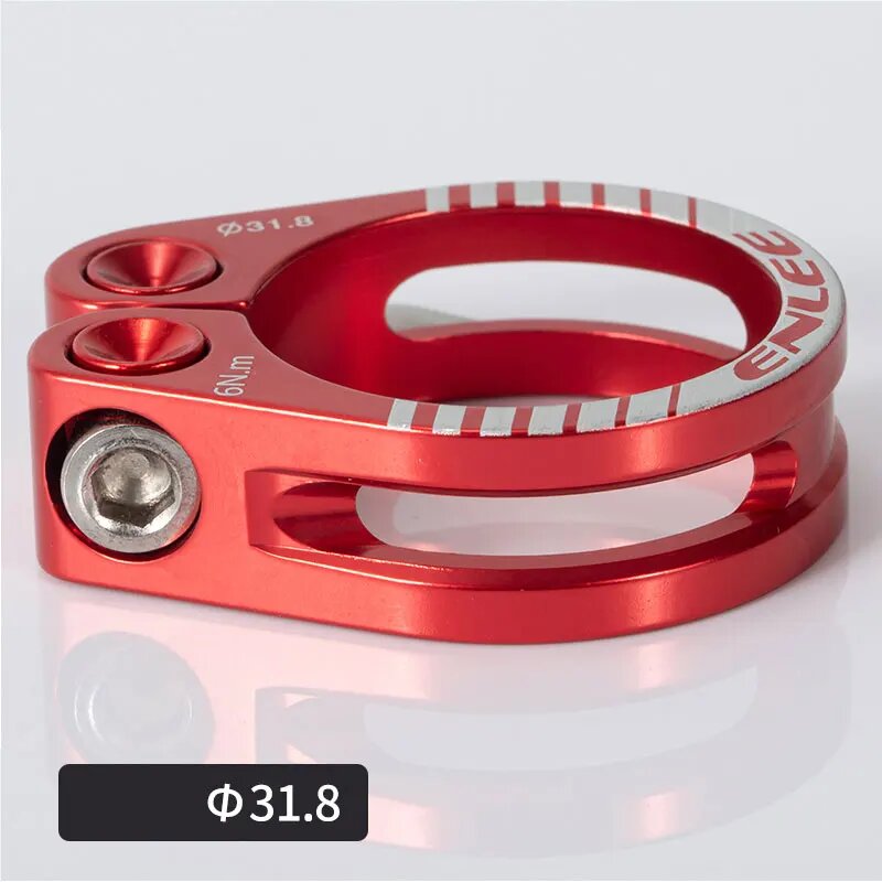 ENLEE Быстросъемный зажим для седла 31,8/34,9 мм Красный, red 31.8