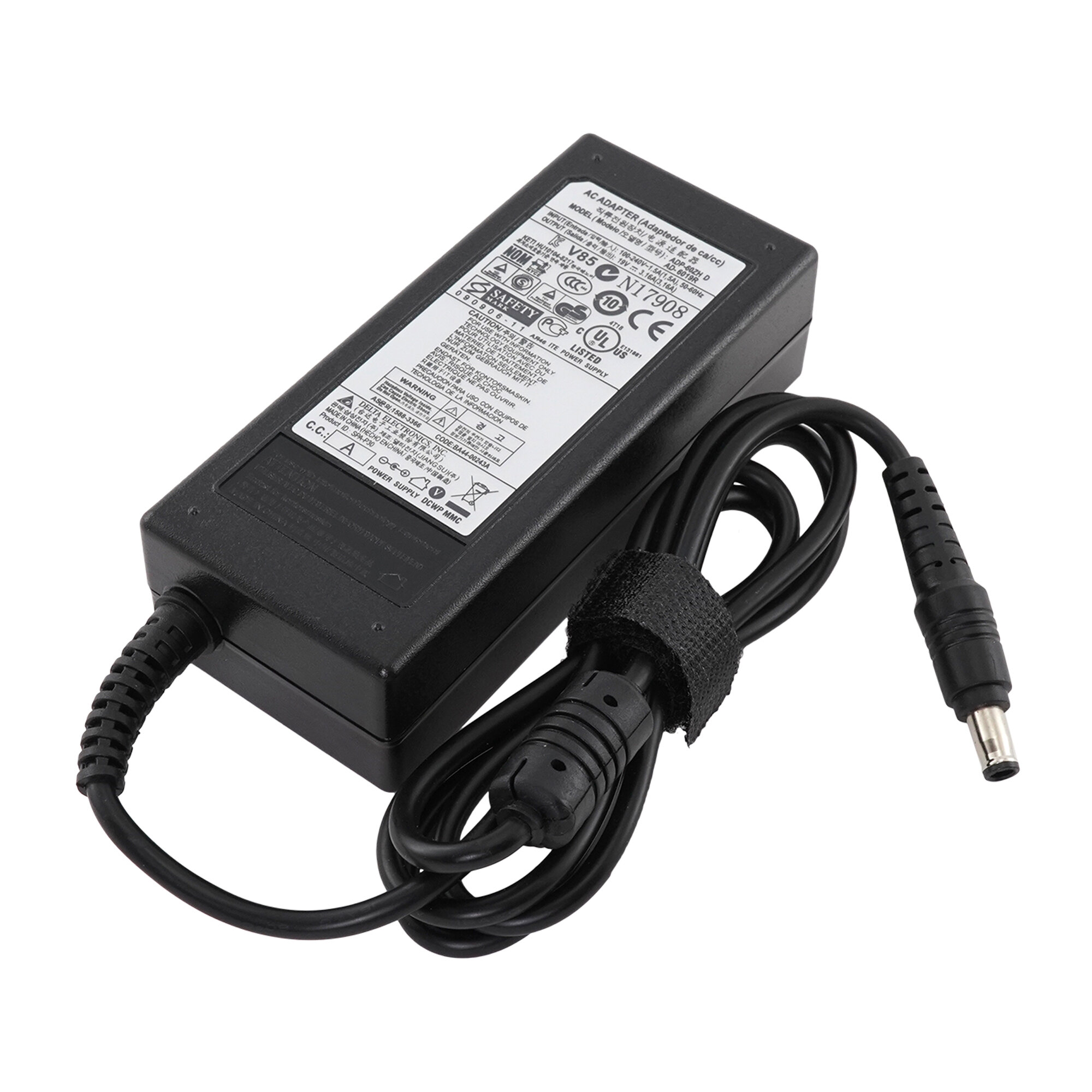 Блок питания (сетевой адаптер) OEM для ноутбуков Samsung 19V 3.16A 60W 5.5x3.0 мм с иглой, иглой черный без сетевого кабеля