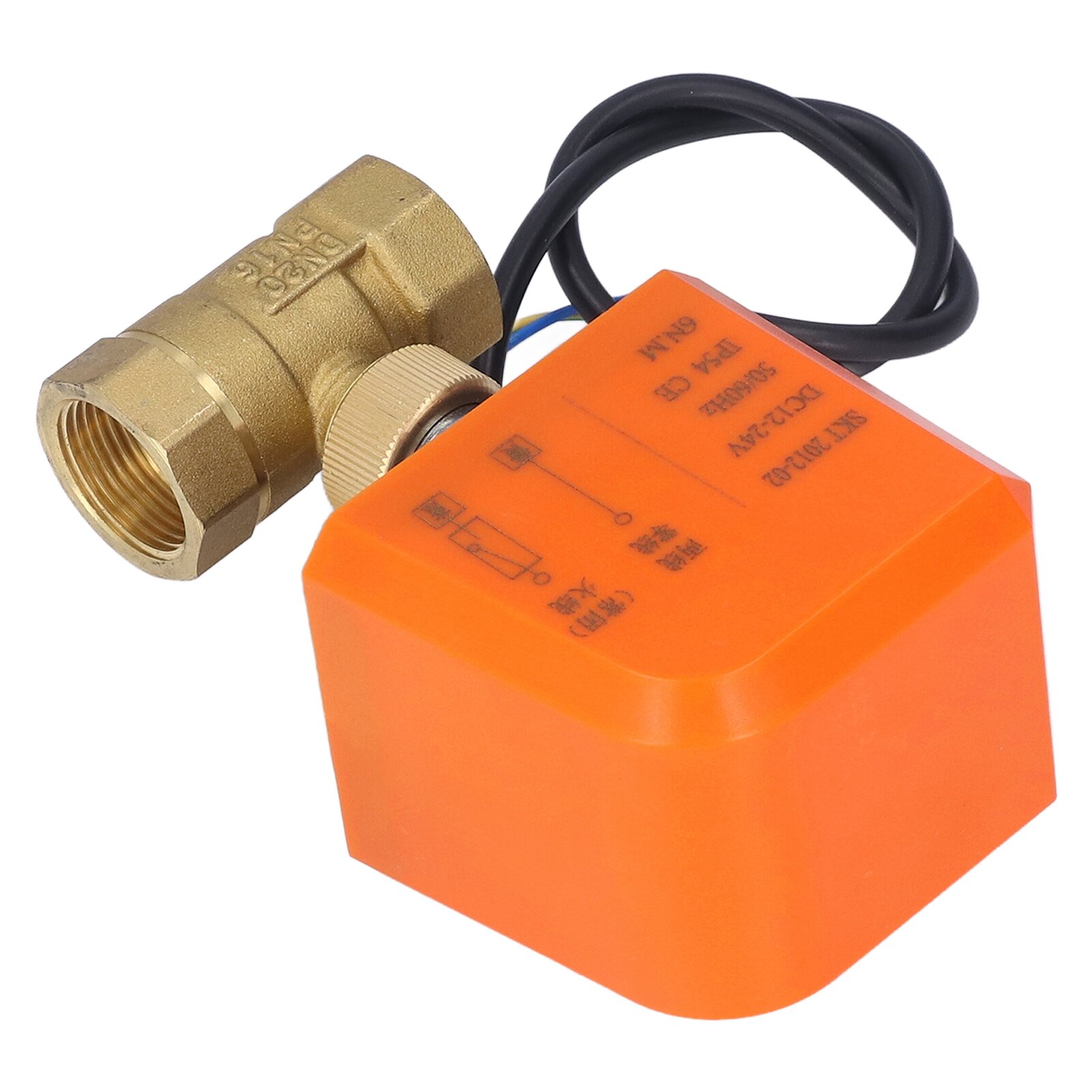 DN20 2-ходовой электрический шаровой кран 3/4 дюйма, нормально закрытый, 2-проводной универсальный шаровой кран, 12‑24 В постоянного тока