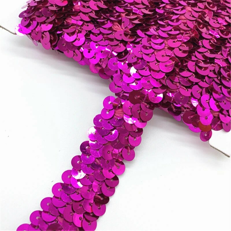 Эластичная лента с пайетками RYFDBMauve 20мм Фиолетовый, 04