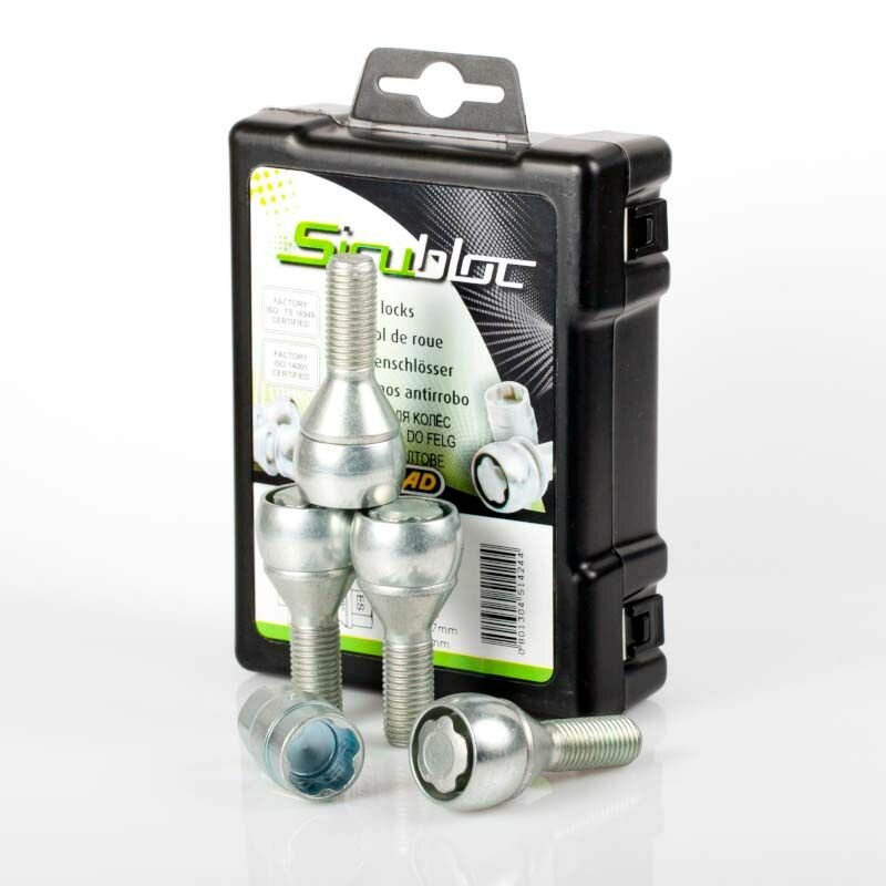 Секретные болты Farad Flowerlock/Sicubloc AN325 (конус, М12x1,25, серые, один ключ)