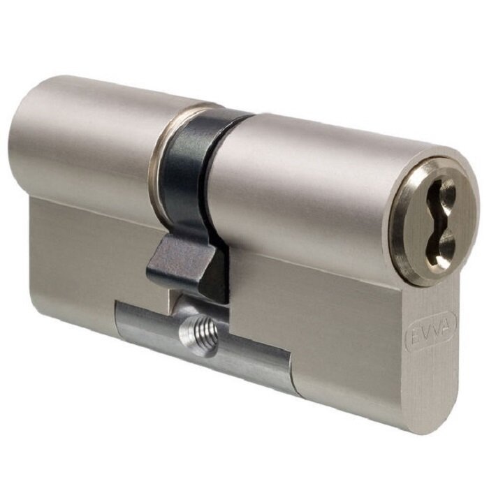Цилиндровый механизм EVVA 4KS ключ/ключ 117 мм. (46+71) матовый никель (личинка замка, сердцевина, секретка, врезной, цилиндр)