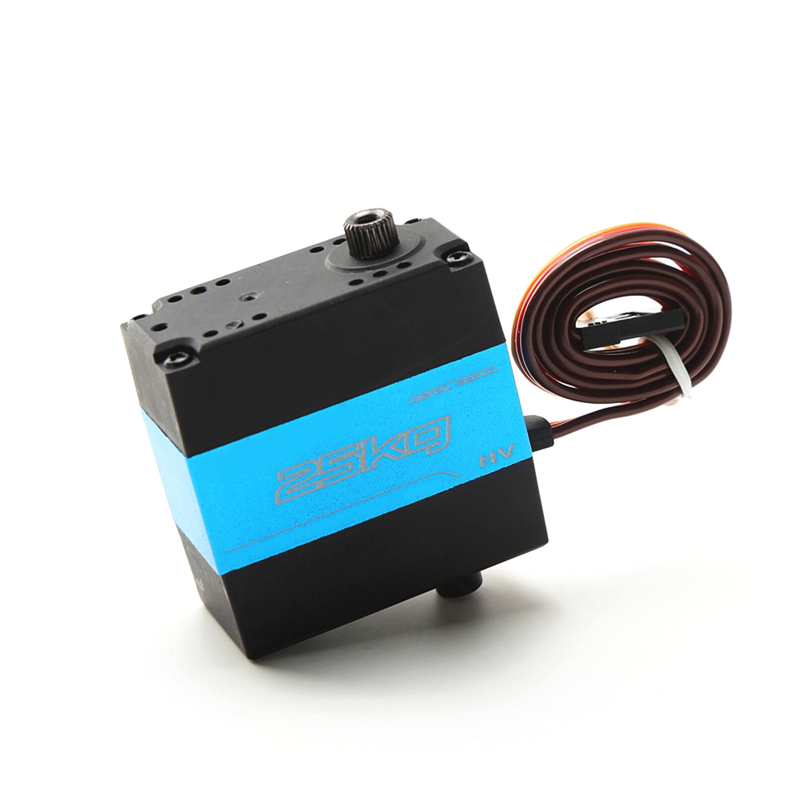 25KG Digital Servo с металлическими шестернями, высокий крутящий момент, 90°, для радиоуправляемых автомобилей и роботов, PWM Control System, напряжение 6.0V ~ 7.4V, размер 40.5*20*40.5mm, вес 57г, двойные подшипники, пакет 6.5*5.5*3cm, вес пакета 70г