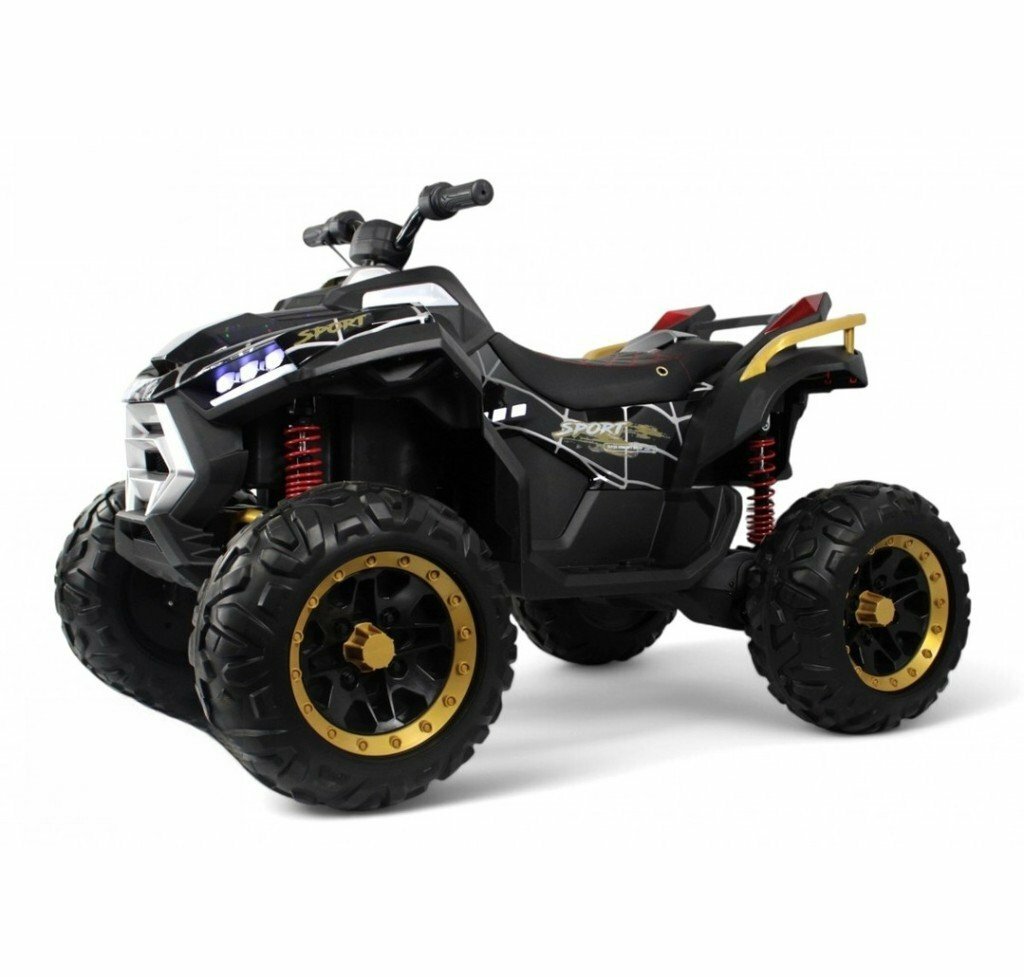 Электроквадроцикл детский JM-902, полный привод, 2 места, от 3 лет, черный