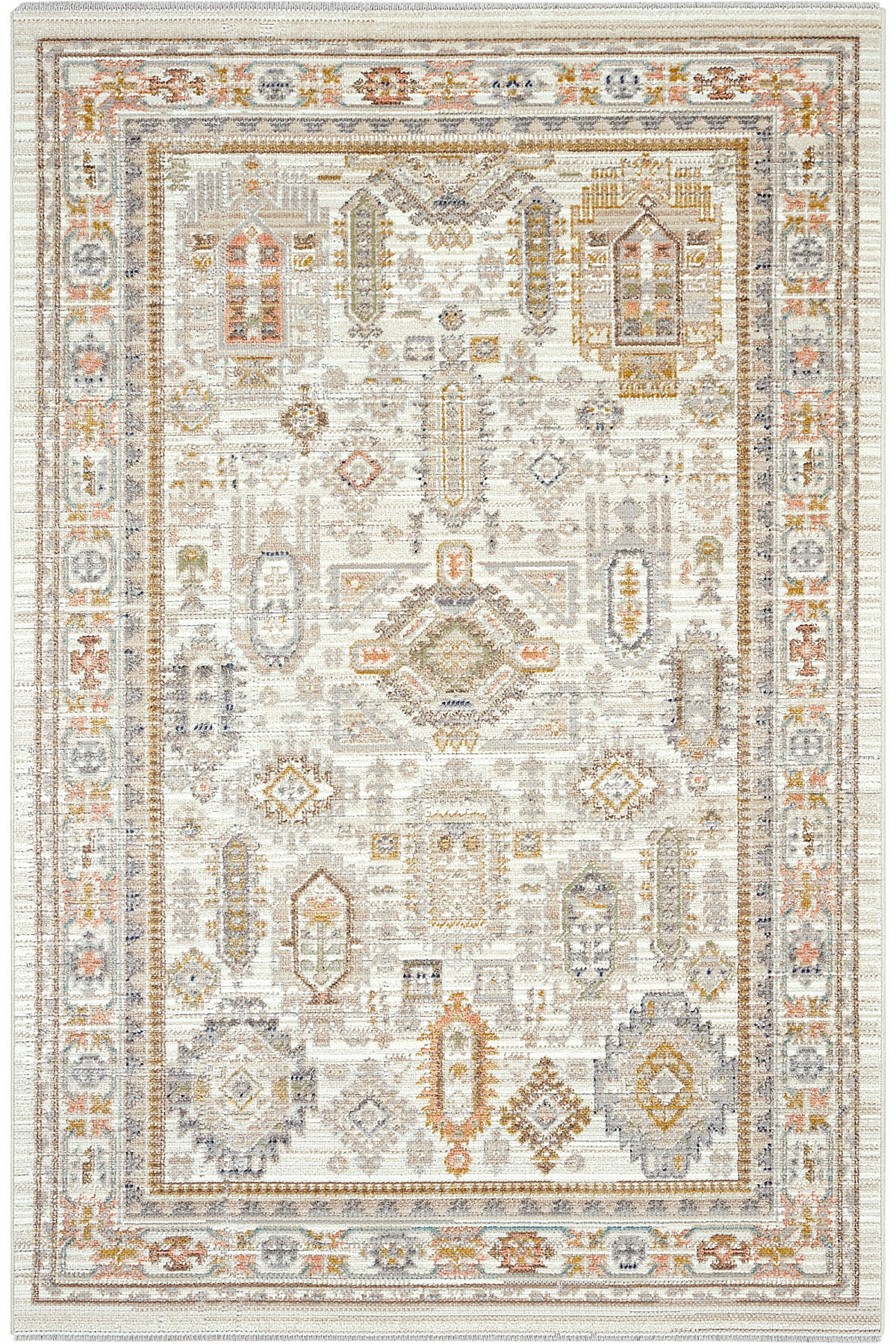 Ковер Cool Hali Zaraf 302 Винтажный ковер 80x300 см с классическим узором цвета песчаная симфония (бежевый, терракотовый, серый)