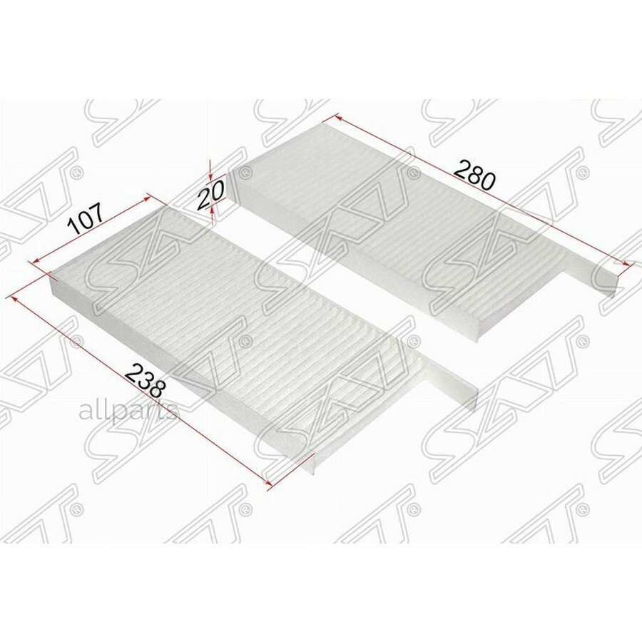 SAT ST-7701209837 Фильтр салонный Renault Kangoo 08-16 / Mercedes-Benz Citan 12-19