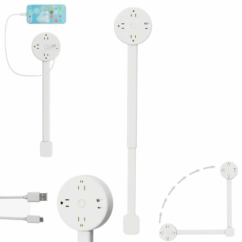 Удлинитель розетка с сетевыми разъемами, для стола или тумбы