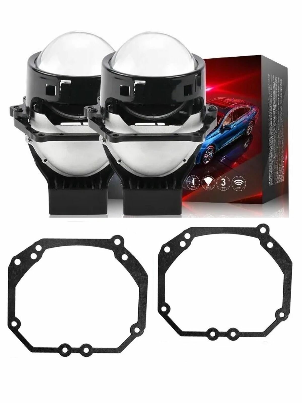 Комплект Bi-Led линз на Great Wall Hover H5 2010-2017, линзы Билед 5500k для Грейт Вулл Ховер Н5