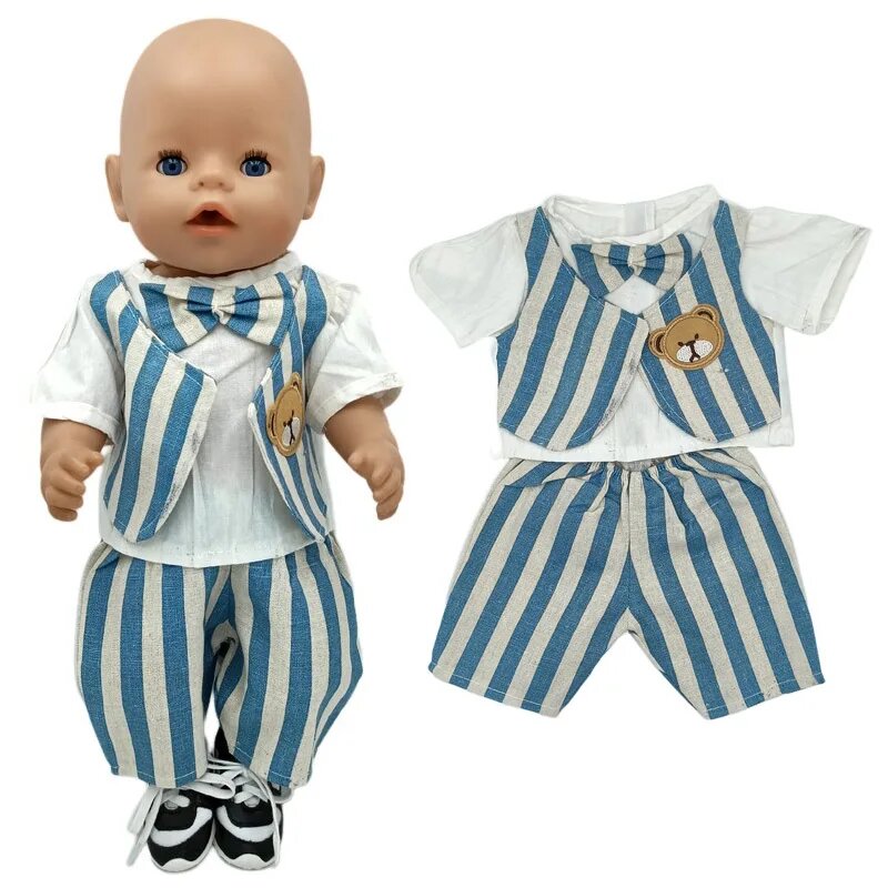 Летняя одежда для куклы 43 см Голубой, A9