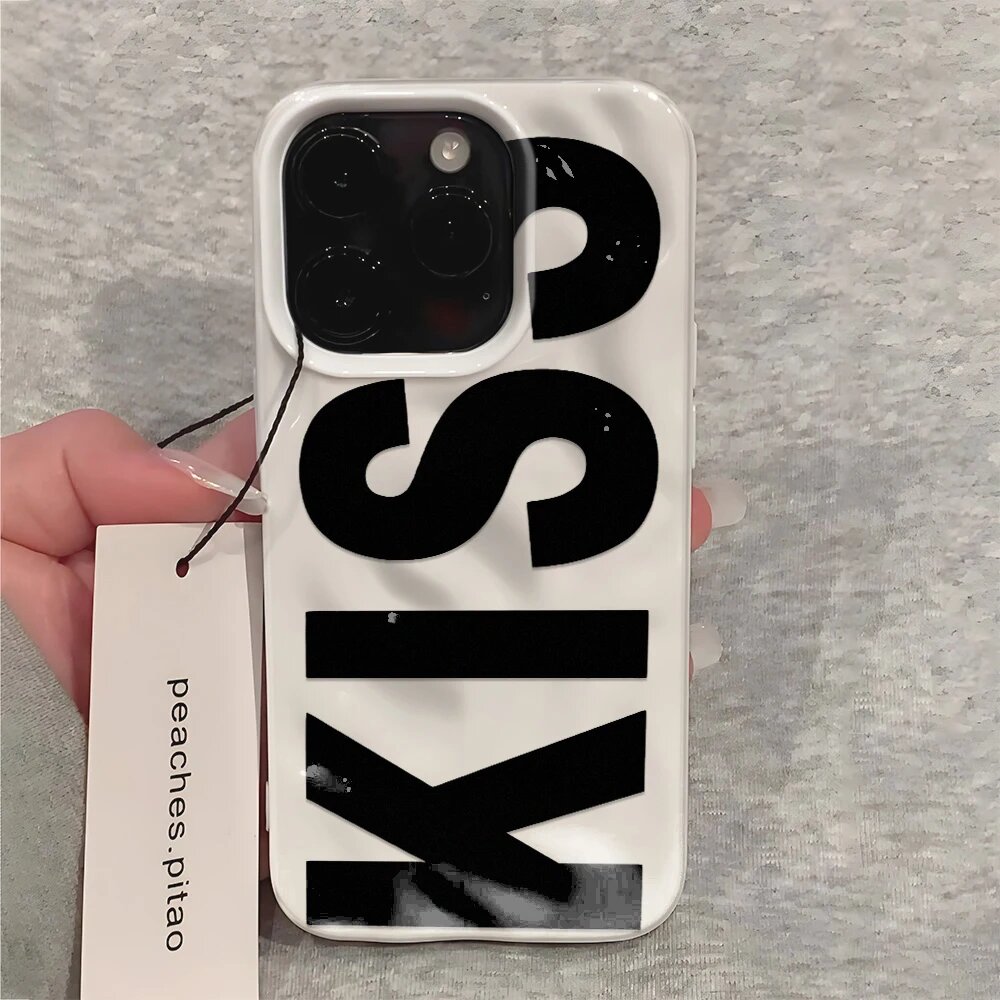 Белый чехол Kiss Word для iPhone 14 Pro