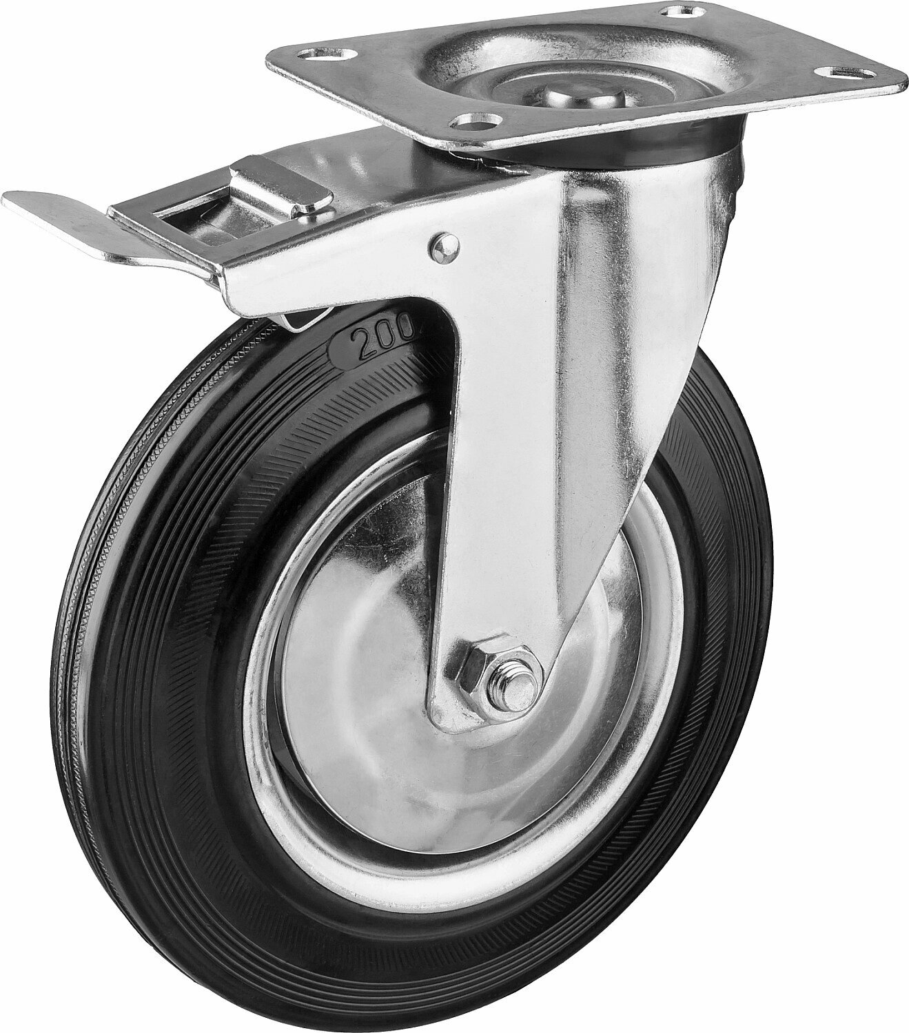 Поворотное колесо c тормозом ЗУБР 30936-200-B