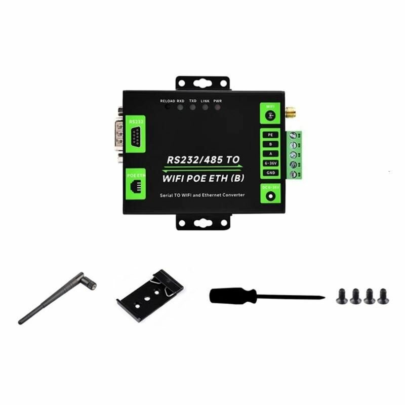 RS232 485 в PoE Wi-Fi Ethernet шлюз, Сетевой порт PoE