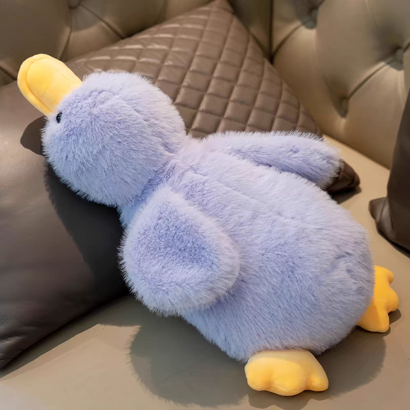 Милая большая белая подушка-гусь, плюшевая игрушка, кукла-уточка, кукла для сна для девочки, подарок фиолетовый_30cm
