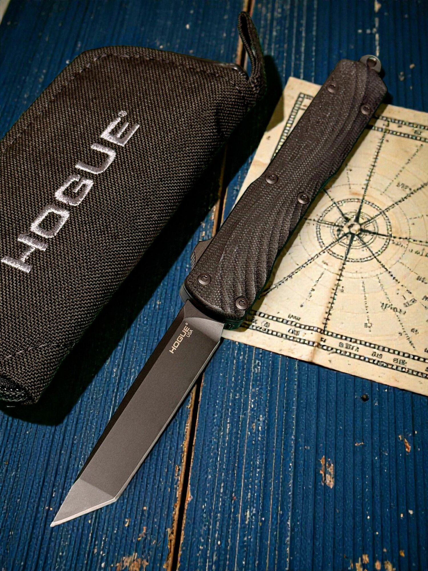 Нож складной Hogue HO34860 Counterstrike, Black CPM-20CV Blade, Black G10 Handle