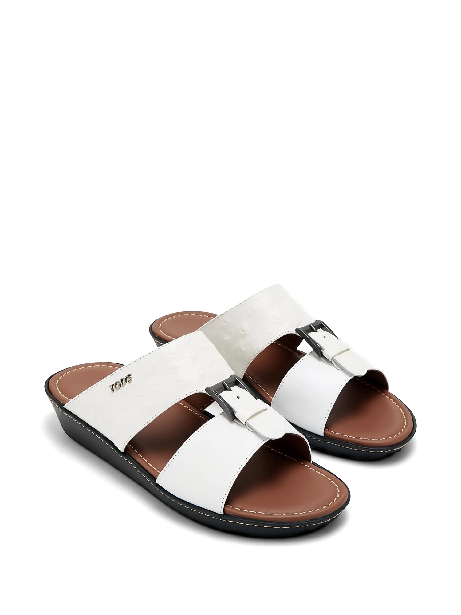Сандалии Tod's Arabic, размер 8.5, бежевый/белый — фото 1