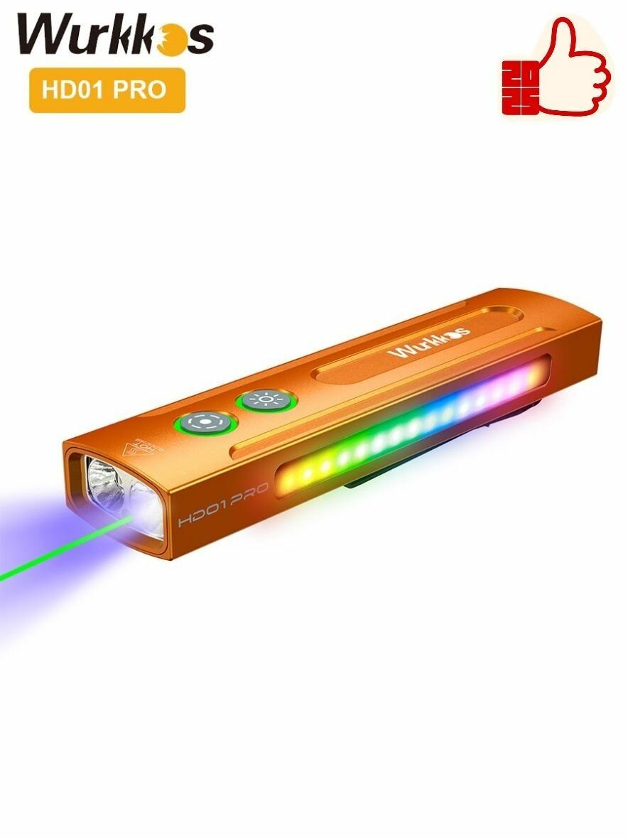 Эксклюзивный фонарь Wurkkos HD01 PRO на 1200 люмен с магнитным креплением IP65