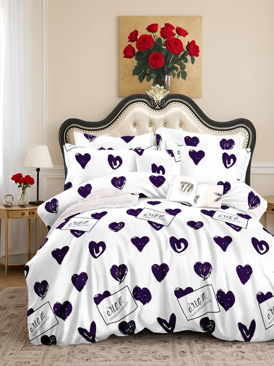 Постельное белье 2-спальное, евро простынь, наволочки 70х70, полисатин, 2х спальный комплект, Ивановский текстиль TOP_T