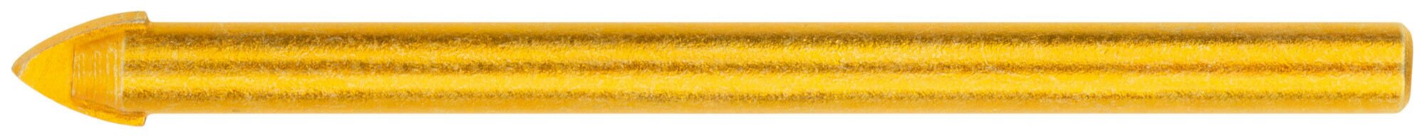 Сверло универсальное по кафелю, стеклу, керамограниту, бетону, кирпичу, цилиндрический хвостовик, 5х