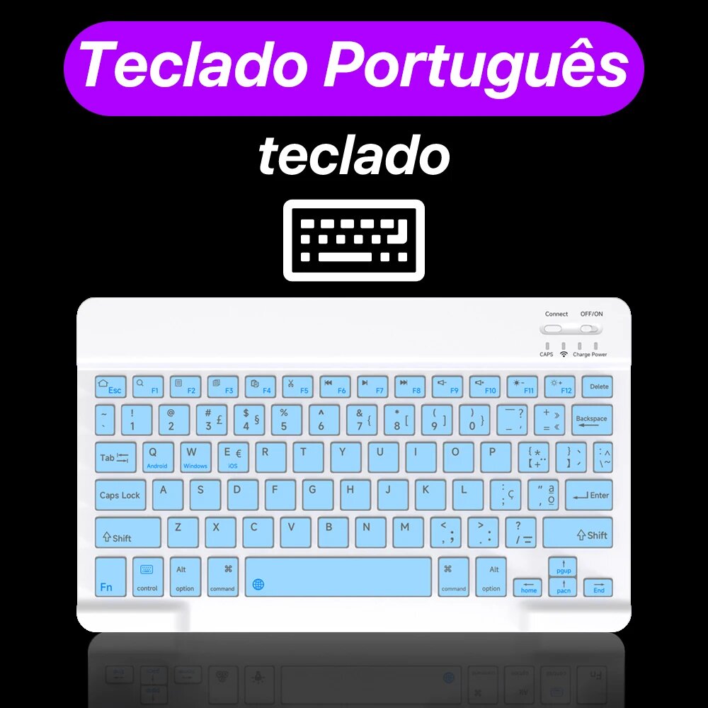Беспроводная Bluetooth клавиатура для iOS Android Windows Portuguese 2