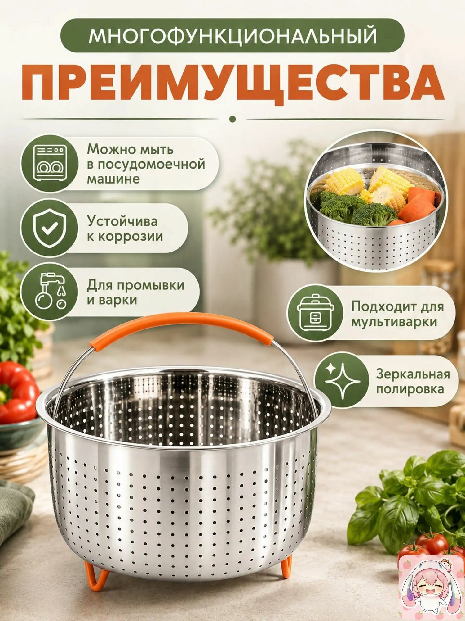 Пароварка 1 ярус 3 л — фото 1